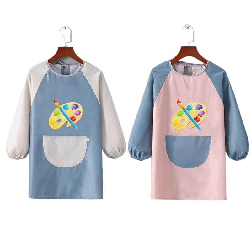 Apron Lukisan Kanak-kanak Poliester, Lengan Panjang, Kostum Cosplay ...