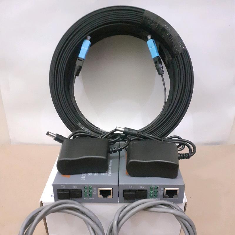 kabel fiber optik fastcon panjang 40m dan 1 pasang htb converter - Shop ...