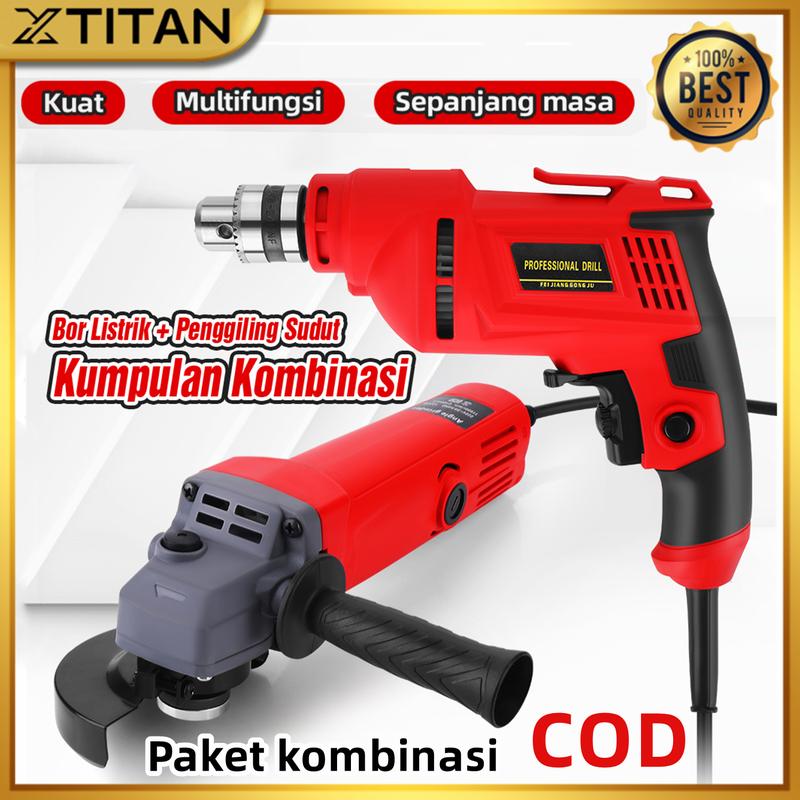 XTITAN Bor Dan Gerinda Mesin 13MM Bor Listrik Bor Gerinda Paket - Shop | Tokopedia