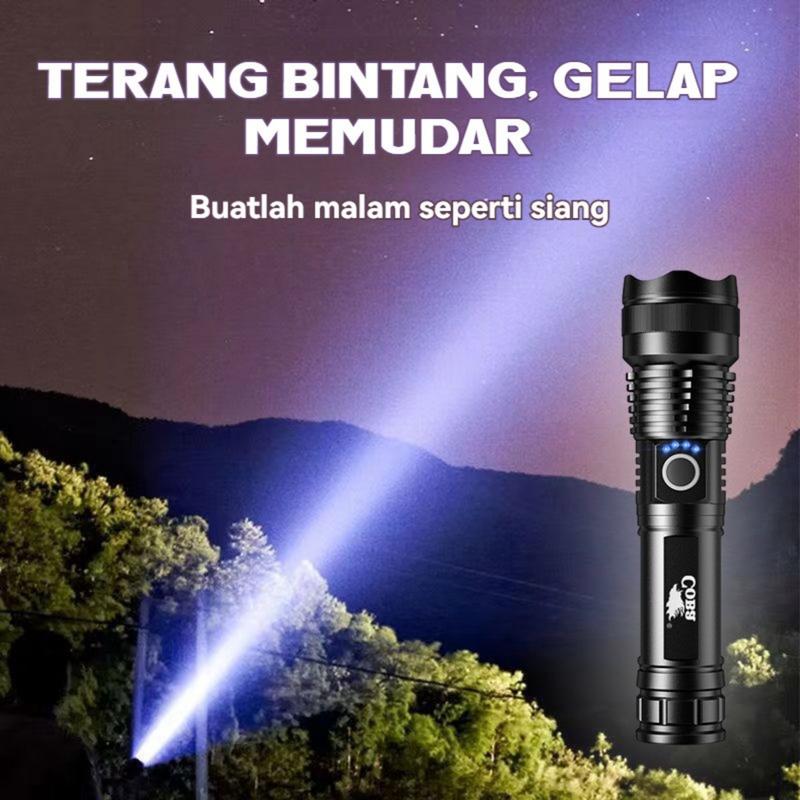 Senter Tactical Super Terang XHP50.2 USB-C Magnetic Charging ...