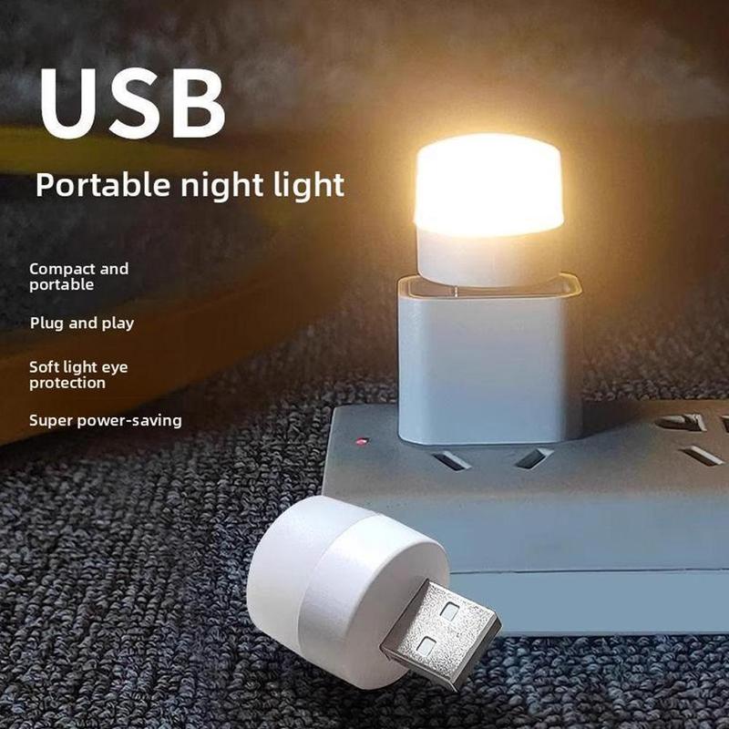 Mentol Lampu Malam USB, Saiz Mini, Warna Hangat / Putih, Perlindungan ...