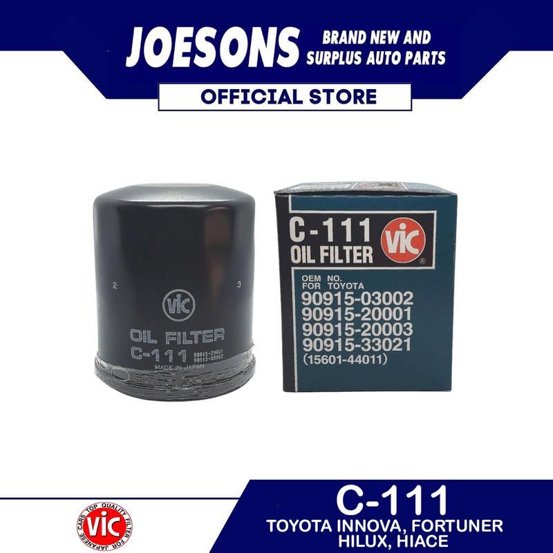 Joesons Autoparts - C-111 VIC OIL FILTER FOR TOYOTA INNOVA, FORTUNER ...