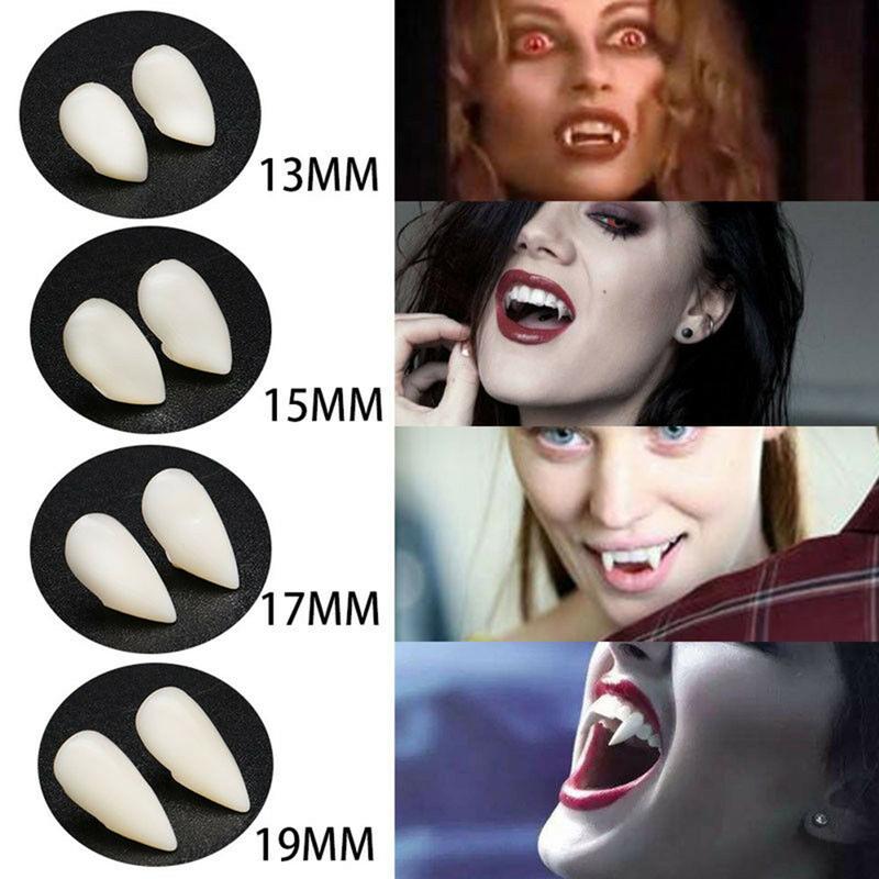 2 Keping 13 / 15 / 17 / 19mm Halloween Palsu Vampire Gigi Taring ...
