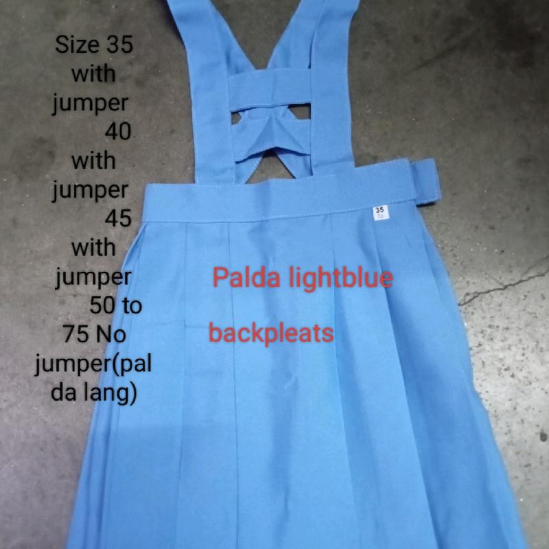 palda lightblue school uniform backpleats katrina - TikTok Shop Philippines