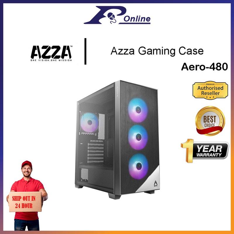 Azza Aero-480 ARGB ATX Mid Tower Gaming Case - TikTok Shop Malaysia