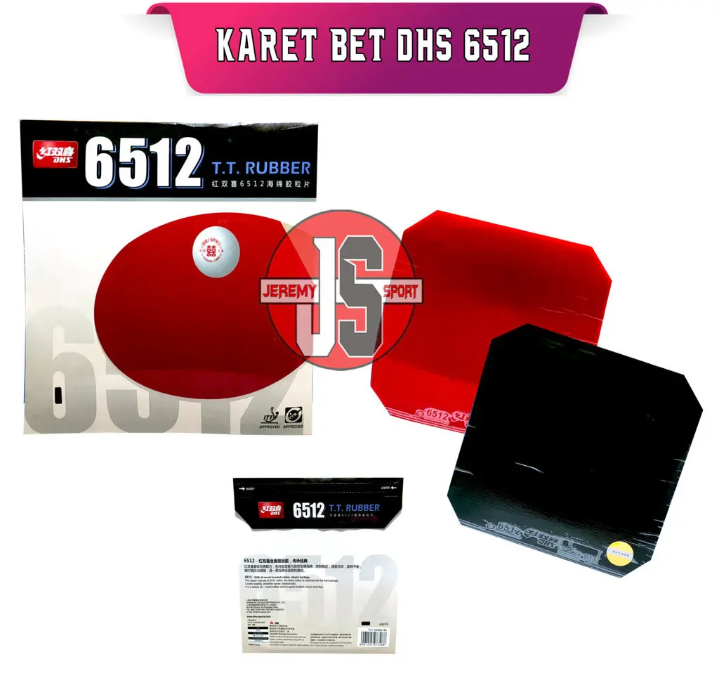DHS 6512 - Karet Rubber Bet Bat Pingpong Tenis Meja Original - Shop ...