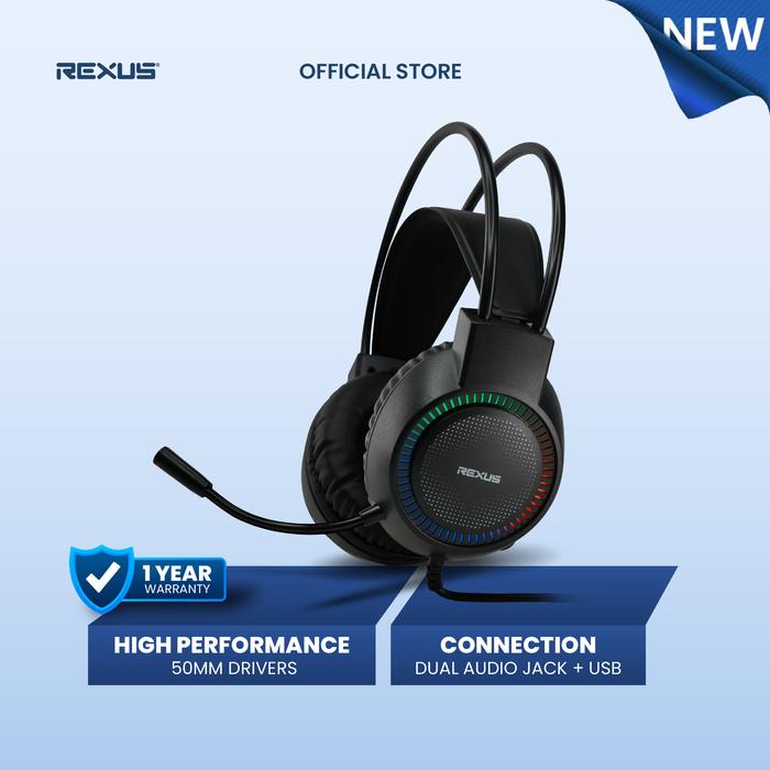 Promo Rexus Vonix SH40 Headset Gaming with MIc - USB & Dual Audio Jack ...