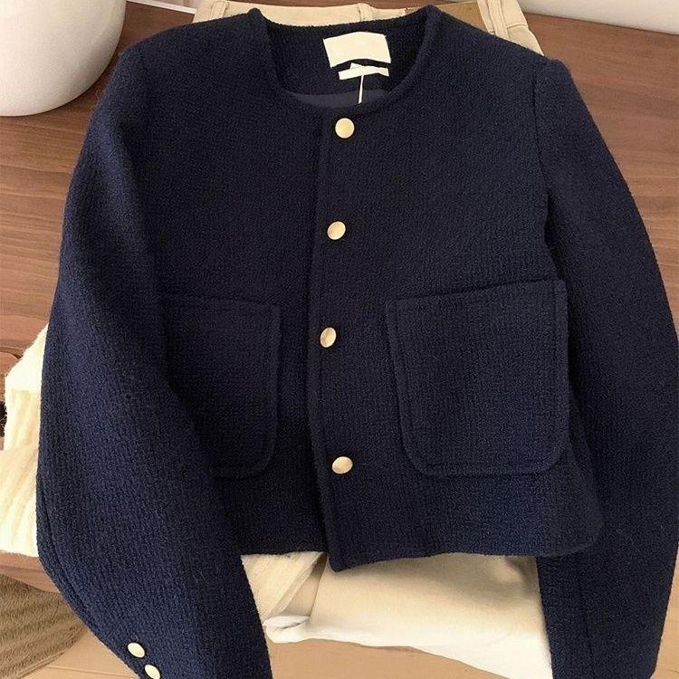 Beautiful Purplish Blue Short Coat for Women Autumn and Winter - TikTok ...