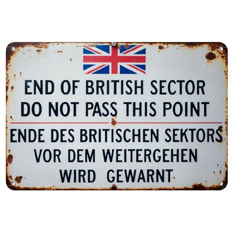 Vintage British Flag Metal Wall Art Sign - Reusable Aluminum - TikTok Shop