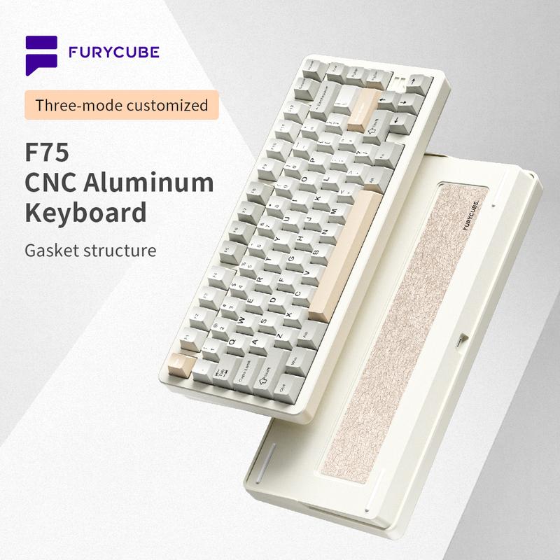 FURYCUBE F75 – 75% Wireless Custom Mechanical Keyboard | CNC Aluminum ...
