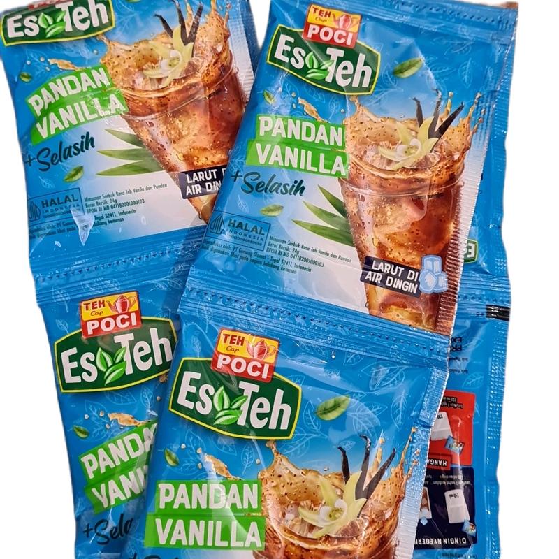Teh Poci ES TEH Pandan Vanila +Selasih (renceng) - Shop | Tokopedia