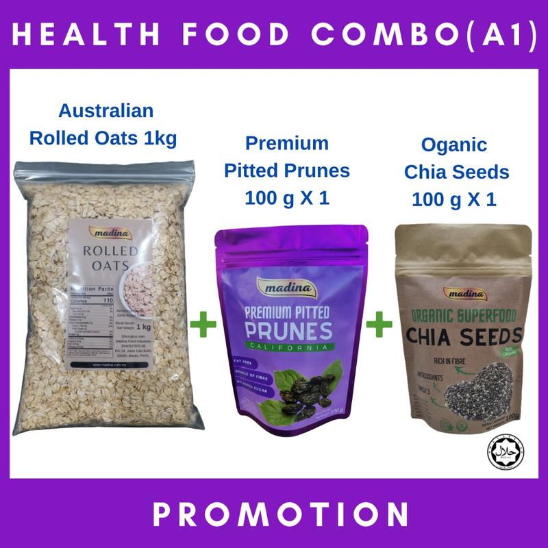 HEALTH COMBO A1 - [ROLLED Oats, ORGANIC CHIA SEEDS, PITTED PRUNE ...