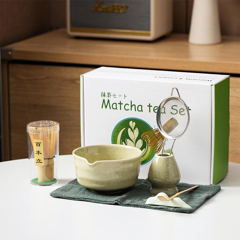 Ceramic Matcha Tea Set Japanese Style Matcha Bowl with Spout - TikTok ...