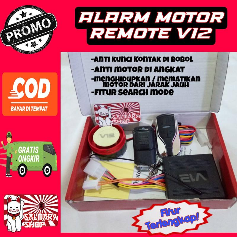 Alarm Motor Remote V12 Fitur Terlengkap Stater Remote Alarm Motor ...