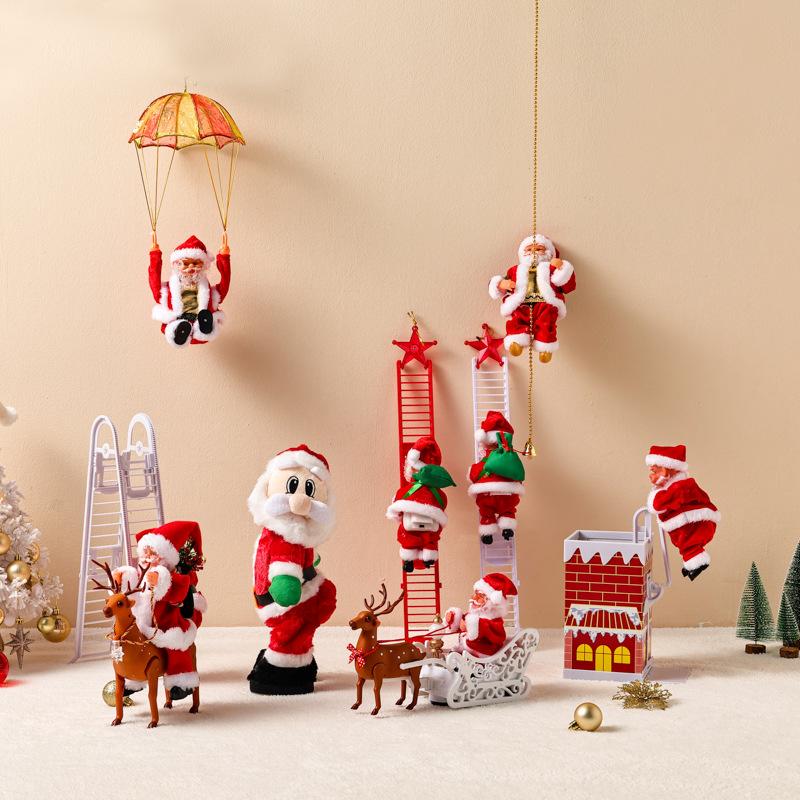 Inverted, ladder climbing Santa Claus electric toys, creativ - TikTok ...