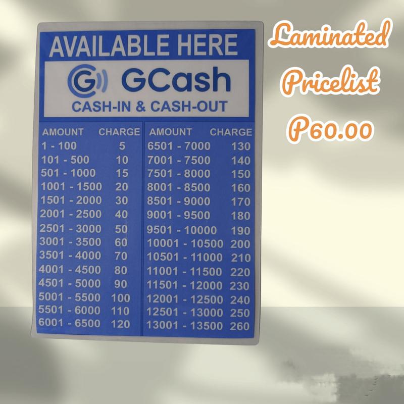 Laminated Pricelist and QR Code - TikTok Shop Philippines