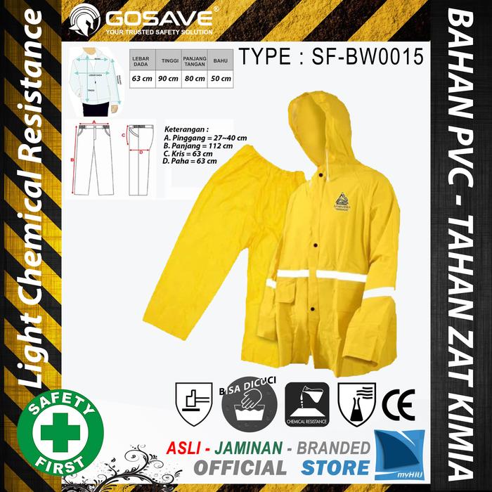 Jual Jas Hujan Ukuran Besar Topi + Seleting + Kancing Industrial Grade ...