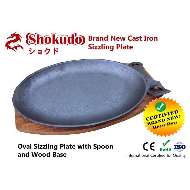 sizzling plate oval with wooden plate 10.5inch heavy duty BNEW - TikTok ...