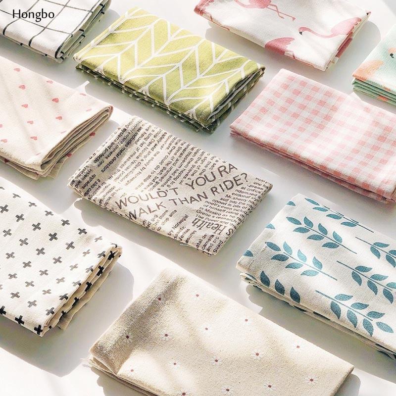 Hongbo 1 PCs plaid cotton Japanese fashion napkin mat minimalist ...