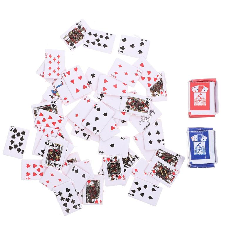 Playing Cards Travel Poker Small 1.5*1.1*0.6cm 2 Pcs - TikTok Shop ...
