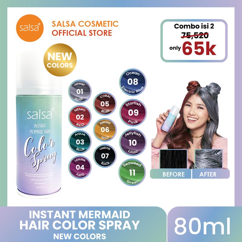 [PROMO] SALSA Instant Mermaid Hair Color Spray - Cat Semir Rambut ...