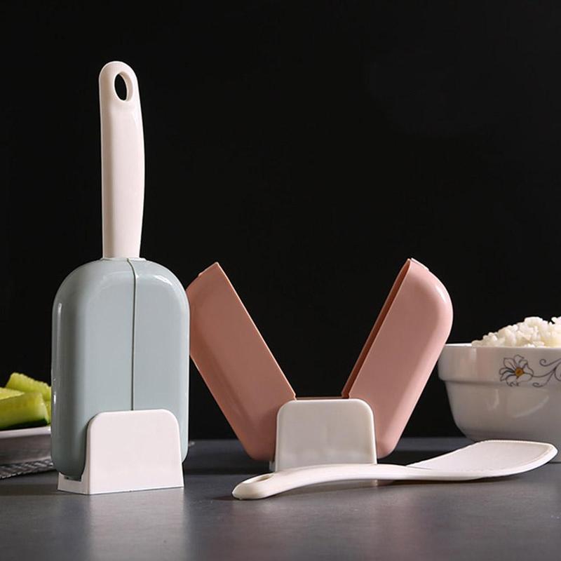 Portable Stand-Up Rice Spoon Scoop Holder Rack Automatically - TikTok ...