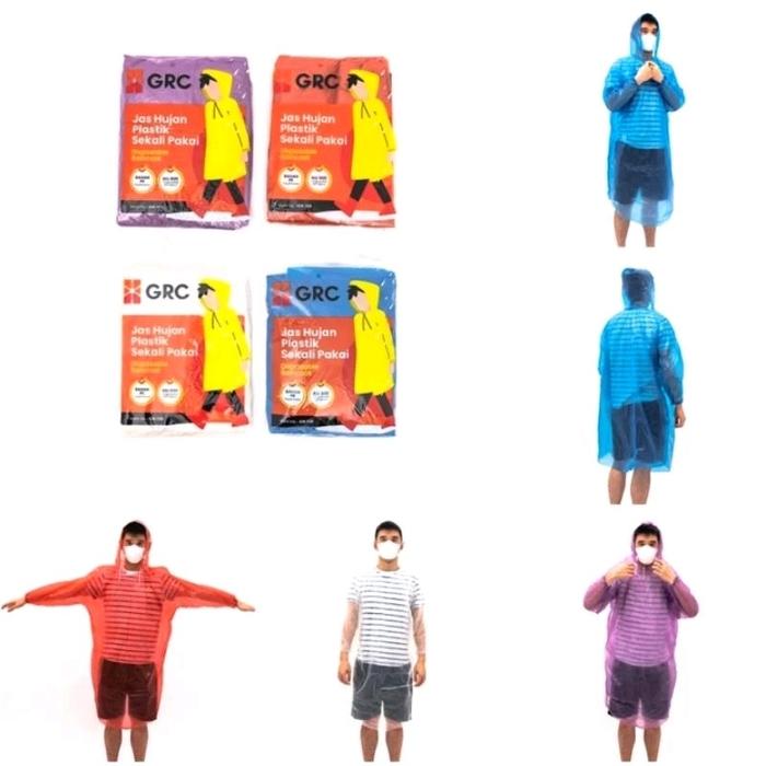 Jual Jas Hujan Plastik Disposable Rain Coat Dewasa Model Ponco Terusan ...