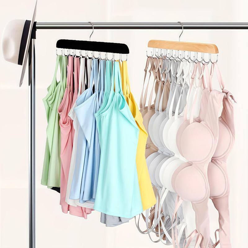 Wooden Tank Top Hanger, 360° Rotating Jeans Hanger, Belt Hanger ...
