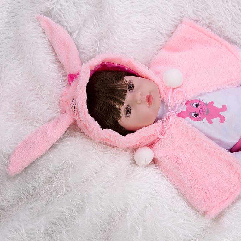 NPK 48 CM Reborn Baby Doll Toddler Real Soft Touch Maddie with Hand ...