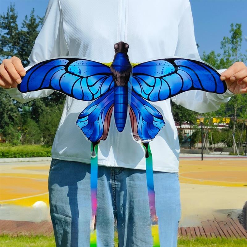 Blue Butterfly Kite Kids Gift Dynamic Easy To Fly Bird Kite Oudoor ...