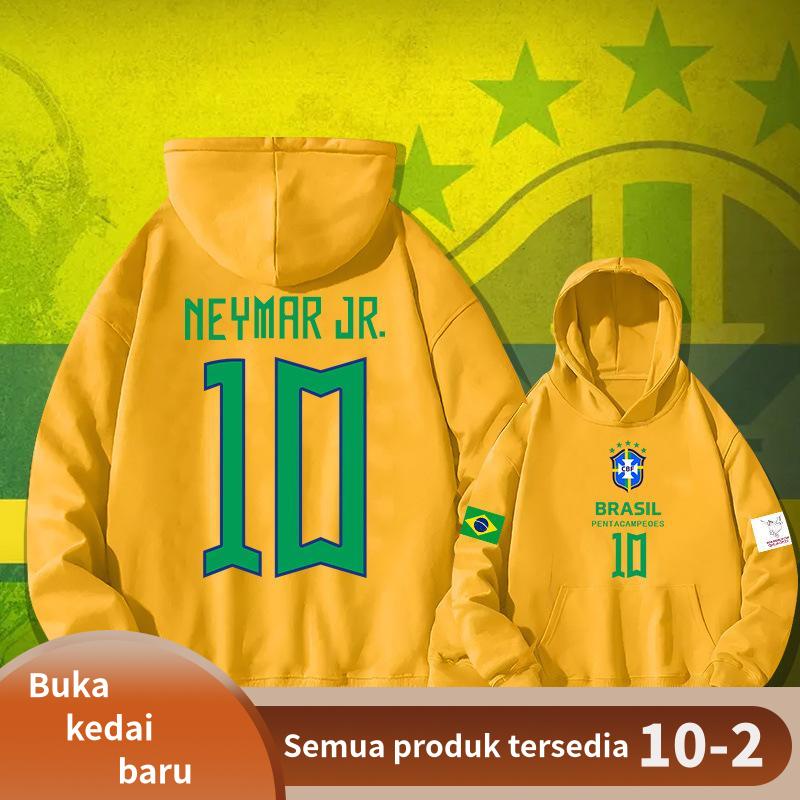 Baju Sweat Hoodie, Pasukan Neymar 10 Brazil Piala Dunia Qatar, - TikTok ...