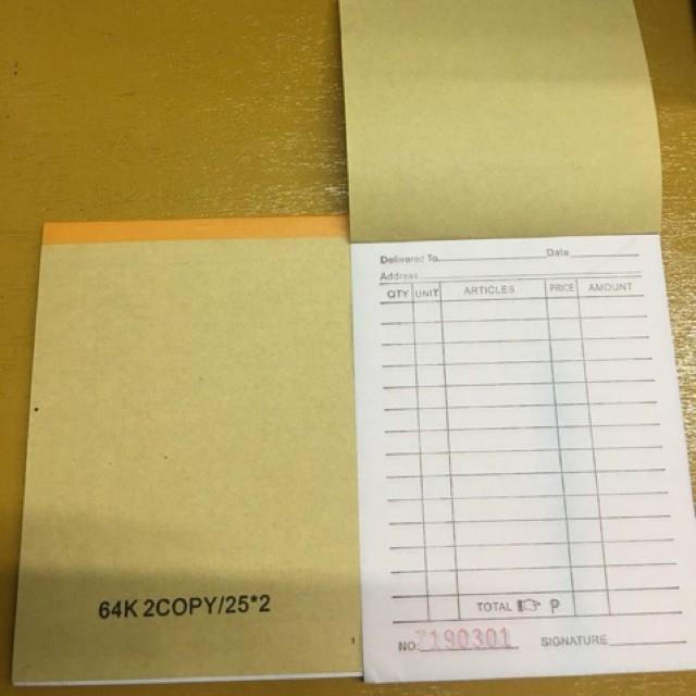2x25pages Receipt Resibo With Carbon - TikTok Shop Philippines