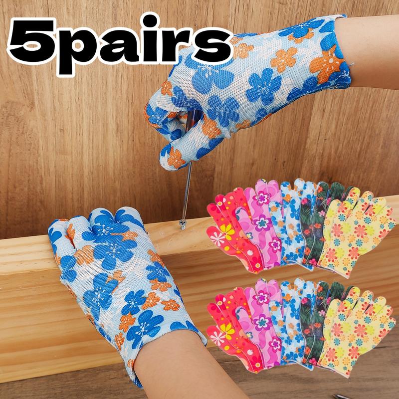 Random 5 Pairs Reusable Nylon Gloves Multi-purpose Gardening - TikTok ...
