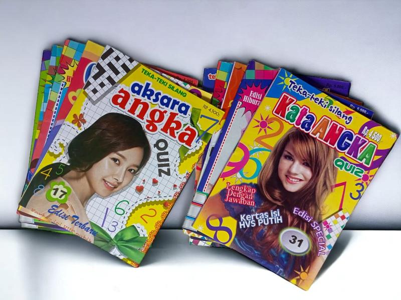 ( 10 pcs ) Buku teka teki silang mix / Buku TTS angka dan huruf panjang ...