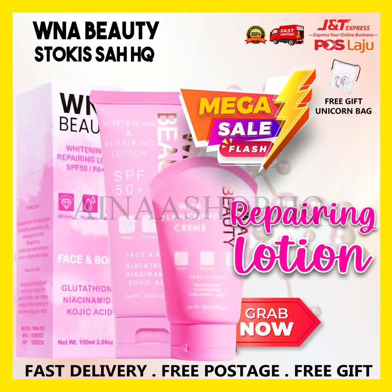WNA BEAUTY LOTION WHITENING & REPAIRING FACE & BODY SPF50 - TikTok Shop ...