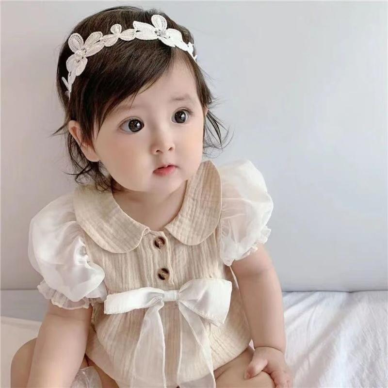 Jumpsuit Baju Monyet Bayi, Lengan Pendek, Bahan Nipis, Gaya Puteri ...