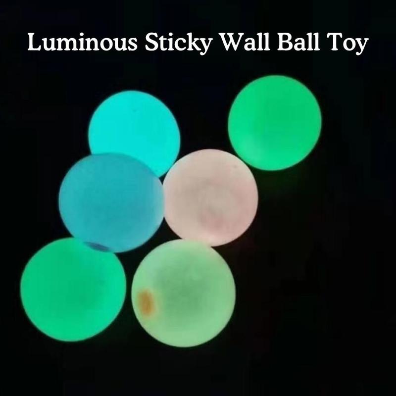4.5/6CM Glowing Sticky Ceiling Balls Throw Wall Target Ball Adult ...