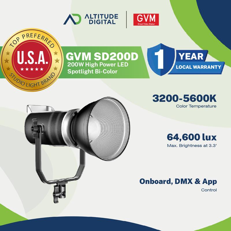 GVM SD200D 200W High Power LED Spotlight Bi-Color - TikTok Shop Philippines