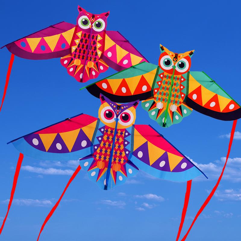 New Easy To Fly Colored Owl Kite Long Tail Ripstop 1M Cartoo - TikTok ...
