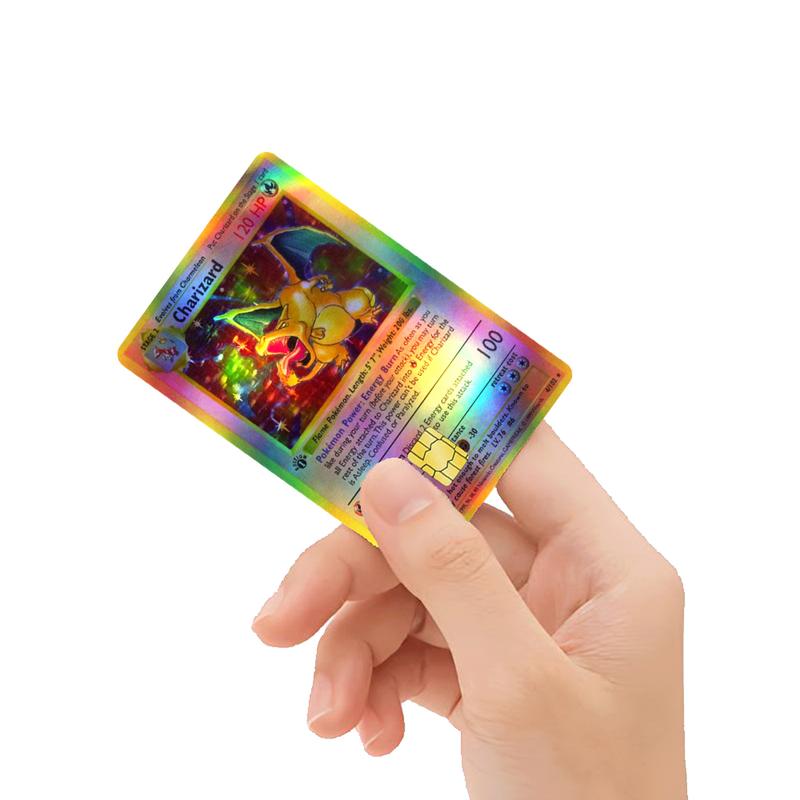 Holographic Custom Charizard Card Debit Card Skin - Credit Card ...