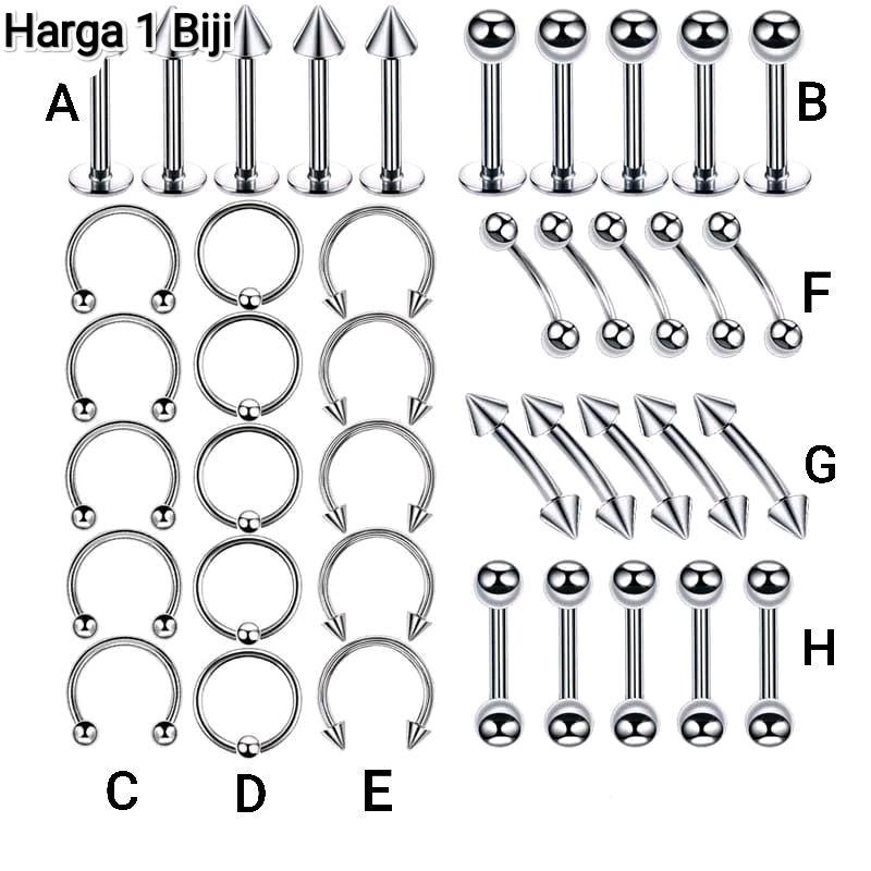(1 Pcs/ 1 Buah)Piercing Earring Septum Helix Tragus Stainles - Shop ...