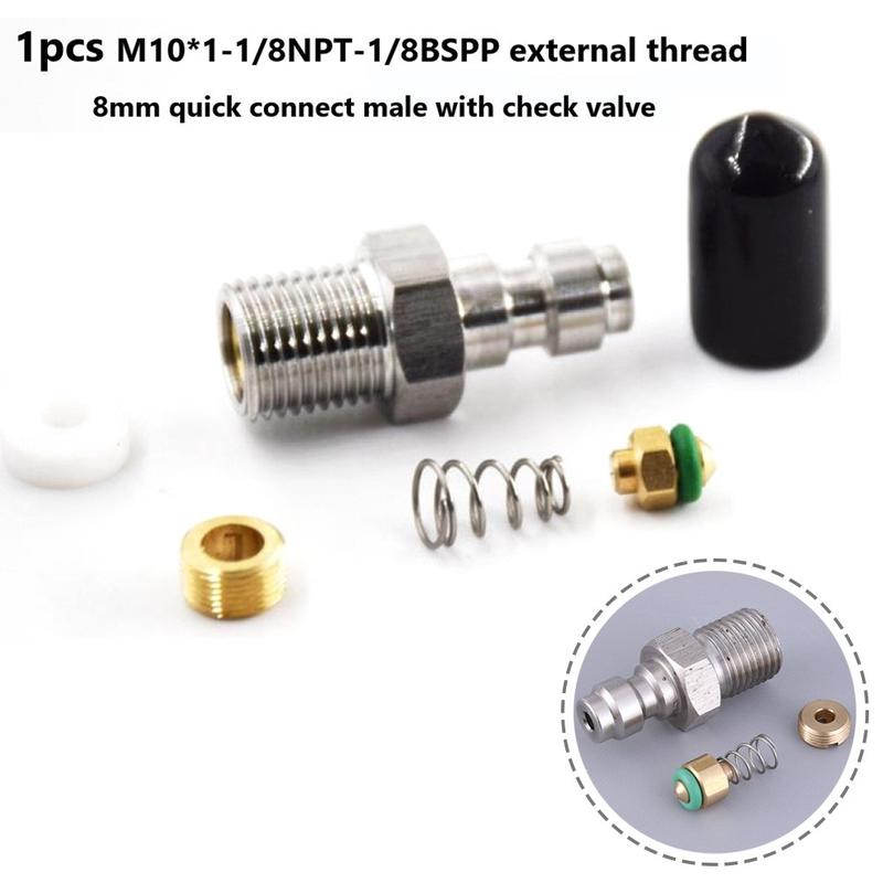8mm Male Thread Quick Connect Valve PCP Filling With Valve M10*1 ...