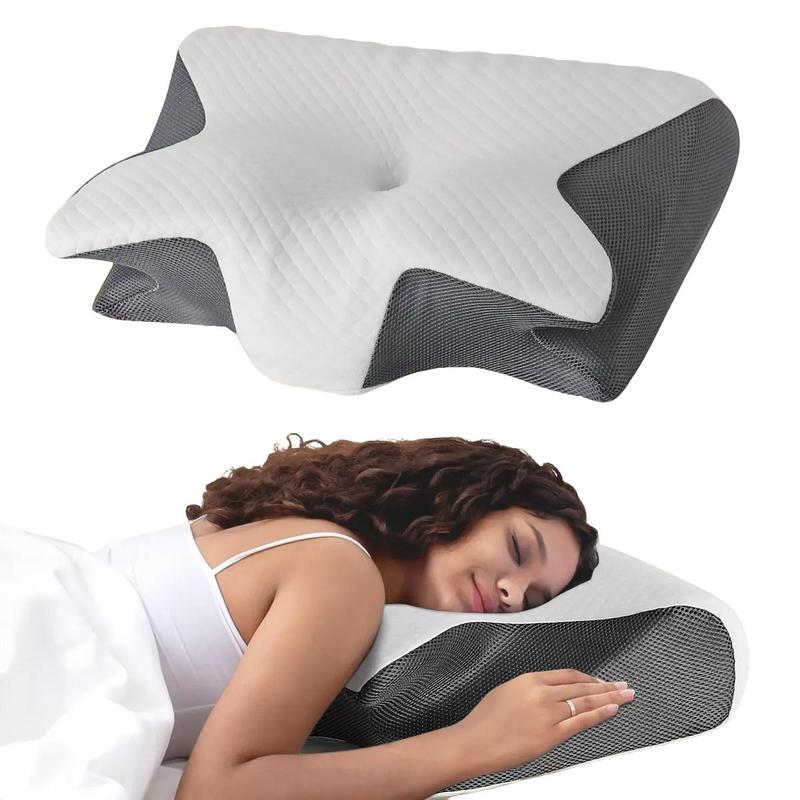 Supportive Memory Foam Neck Pillow, 1 Count Comfortable & Breathable ...