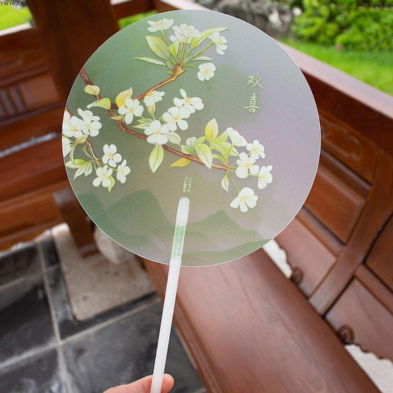 YW HOUSE Durable Frosted Fan Handle Ancient Long-handled Fan - TikTok ...