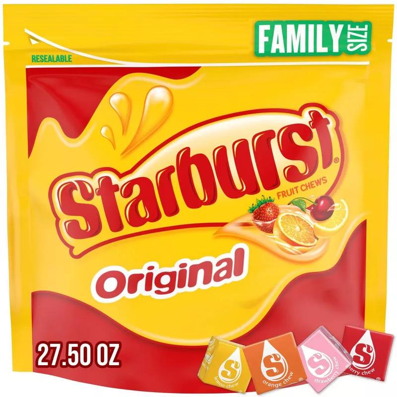Starburst Original Fruit Chewy Candies Family Size Candy Bag - 27.5oz ...