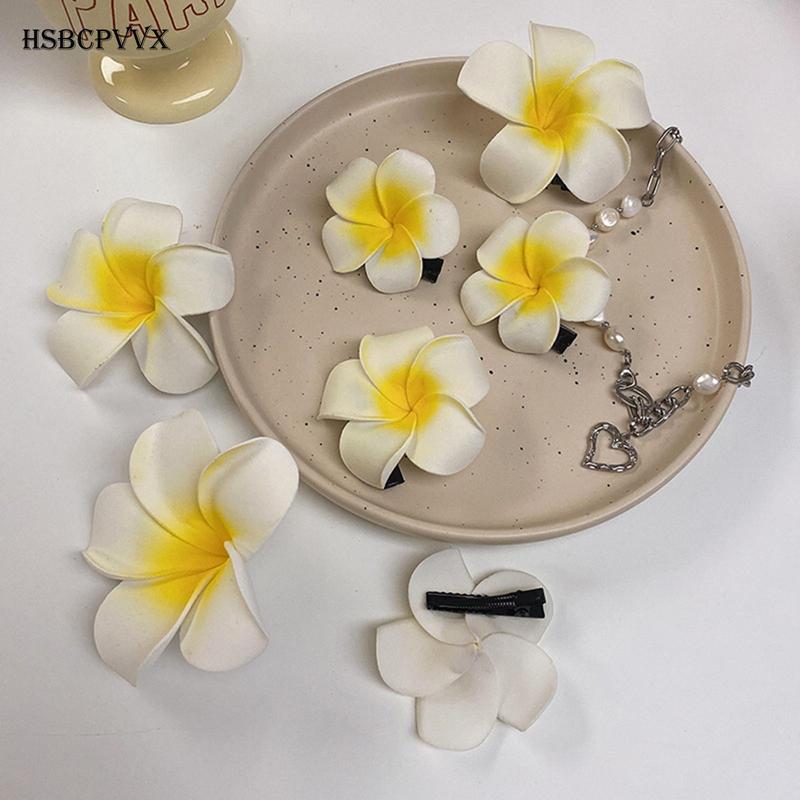 Klip Rambut, Rekaan Bunga Plumeria, Gaya Hawaii yang Comel, Klip ...