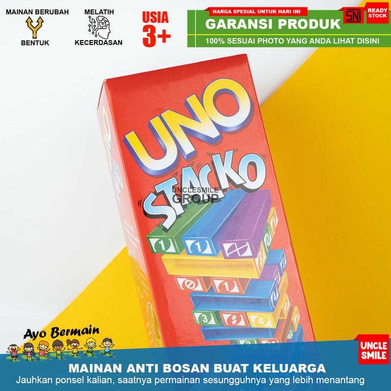 Permainan Susun Balok UNO STACKO - Shop | Tokopedia