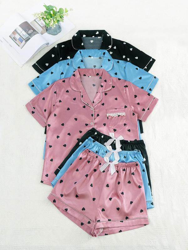 Women's Pyjama Set, Comfort Pj Set for Homewear, Lady Short Sleeve ...