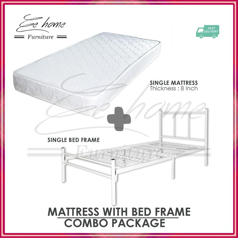 EE HOME SET Single Bed Frame With Mattress Single Mattress Katil ...