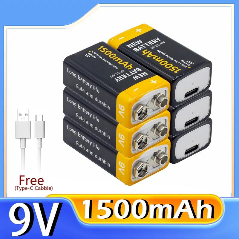 New upgrade 1500mAh micro USB 9 V battery rechargeable 9 vol - TikTok ...